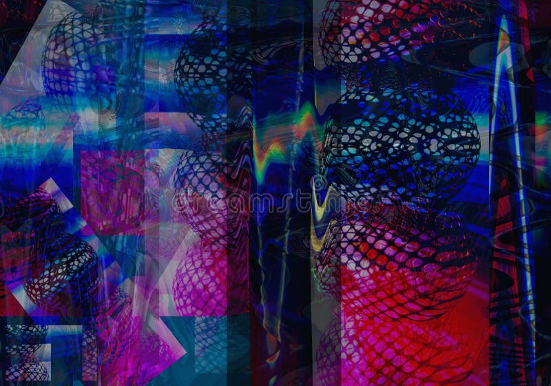 3d Image of Structures and Textures Stock Illustration - Illustration ...