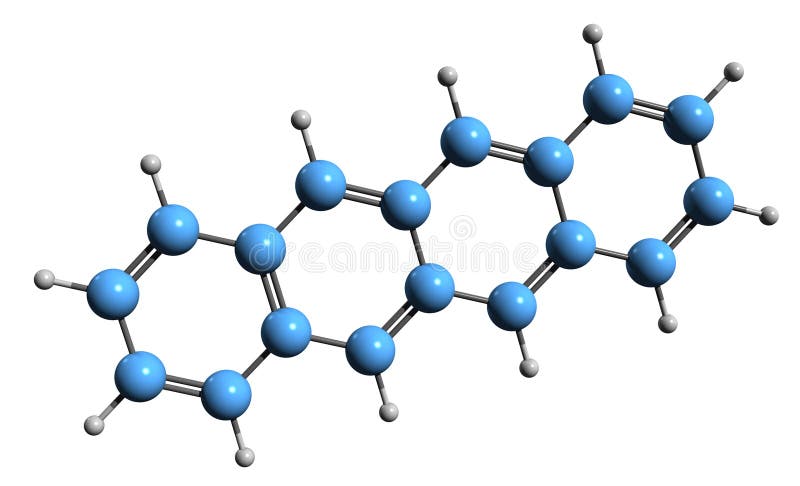 3D Image of Tetracene Skeletal Formula Stock Illustration ...