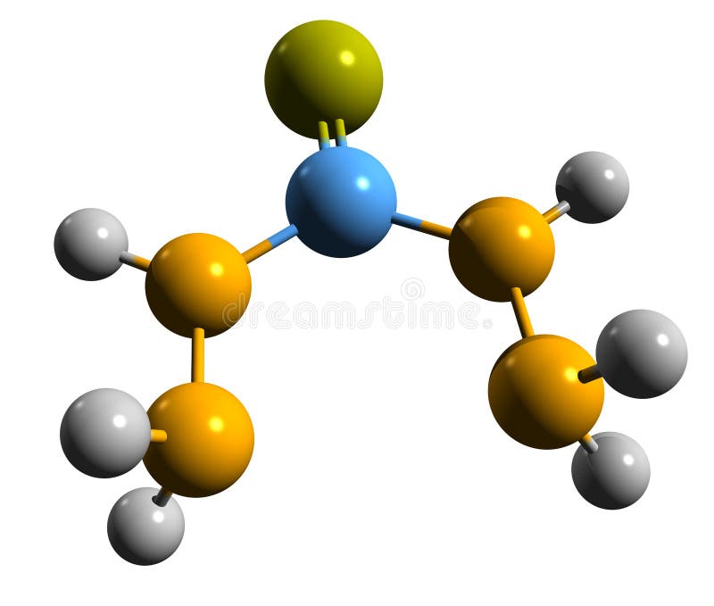 3D Image of Thiocarbolic Hydrazide Skeletal Formula Stock Illustration ...