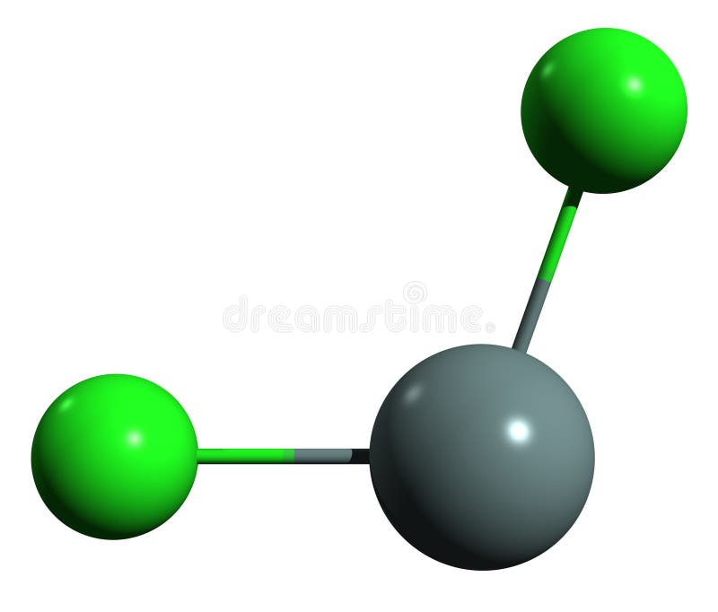 3D Image of Tin II Chloride Skeletal Formula Stock Illustration ...
