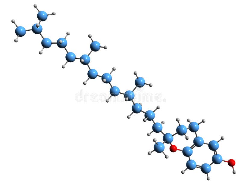 3D Image of Tocol Skeletal Formula Stock Illustration - Illustration of ...