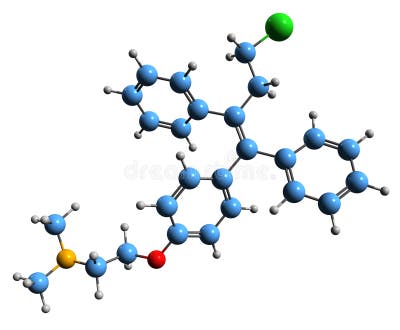 3D Image of Toremifene Skeletal Formula Stock Illustration ...