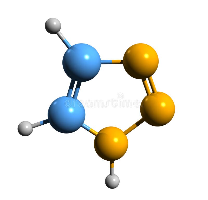 3D Image of Triazole Skeletal Formula Stock Illustration - Illustration ...