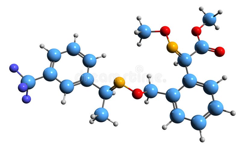 Trifloxystrobin Fungicide Molecule. 3D Rendering Stock Illustration ...