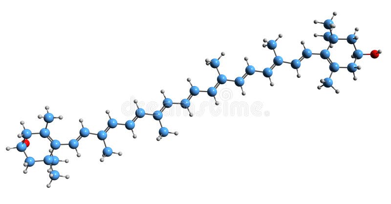 3D Image of Zeaxanthin Skeletal Formula Stock Illustration ...