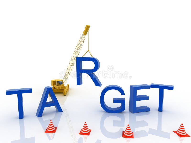 3d Imagen Target Concept Word Cloud Background Stock Illustration ...