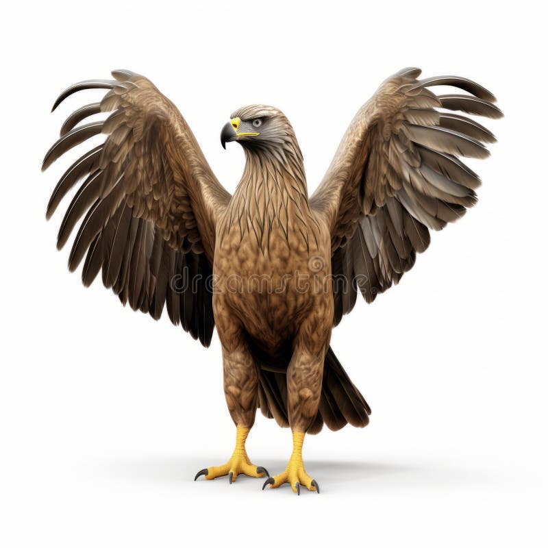 3d Indian Spotted Eagle with Naturalistic Pose and Uhd Image Stock ...