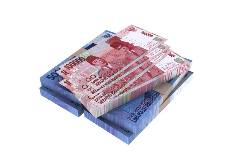 3D Stack of Indonesian Rupiah Money Stock Image - Image of asian ...
