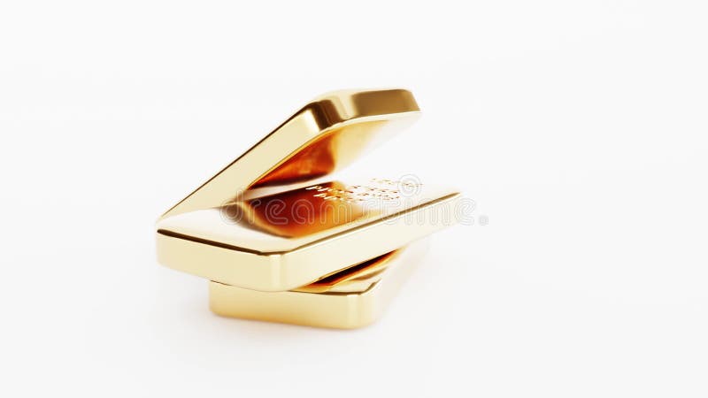 3D Infinite Looping Animation of Three Fine Gold Bars Stock Footage ...