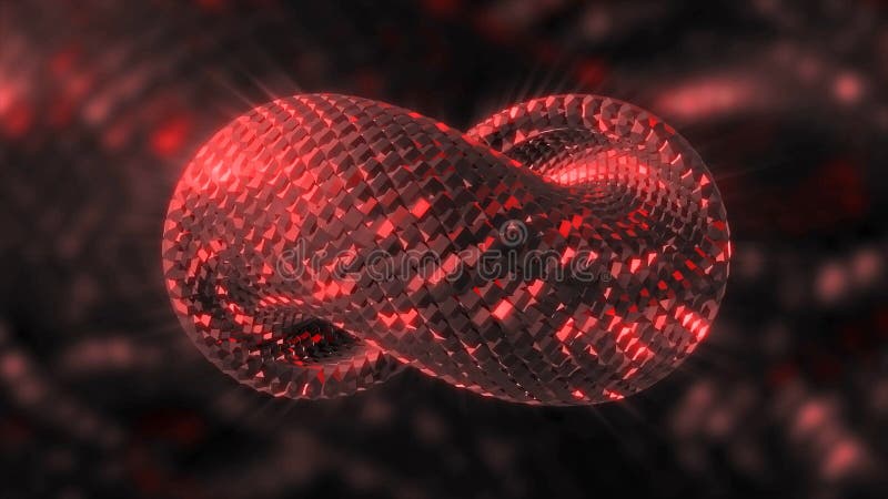 3D Infinity Spiral. Motion. Slow-moving Looped Spiral with Shiny ...