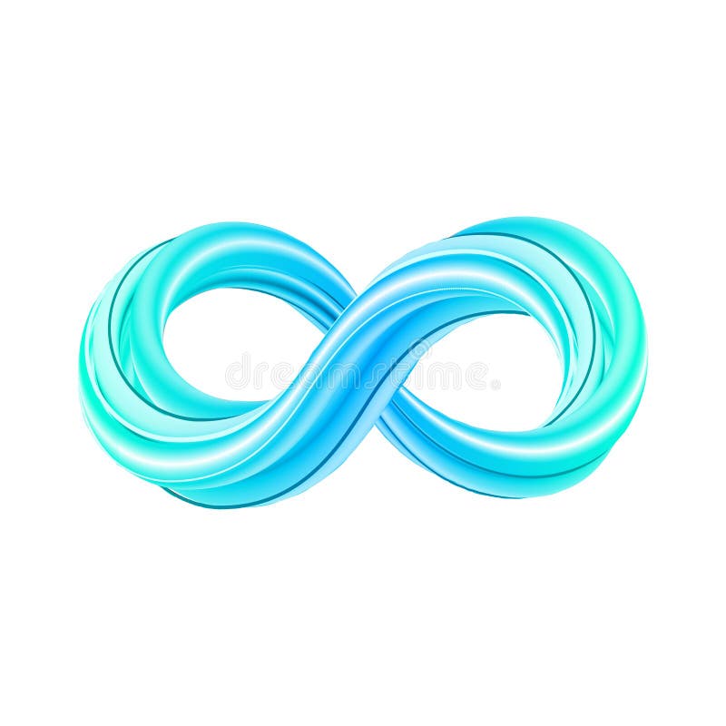3d Infinity Symbol. Red and Blue Infinity Icon Stock Vector ...