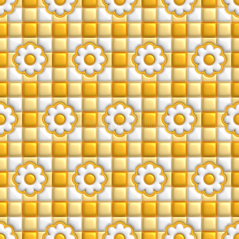 3D Inflated Puffy Buffalo Plaid Pattern. Seamless Tileable Pattern ...