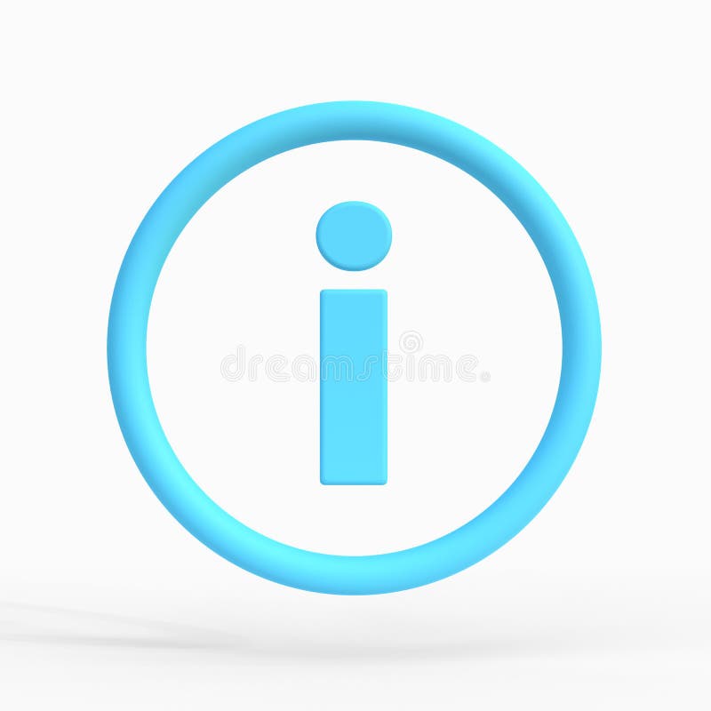 3d Info Icon. Error Message Button Design Warning about a Problem. 3D ...