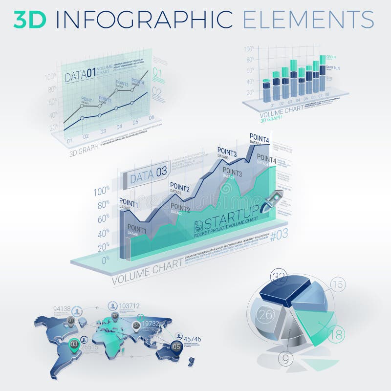 3D Infographic Elements stock vector. Illustration of corporate - 86839305
