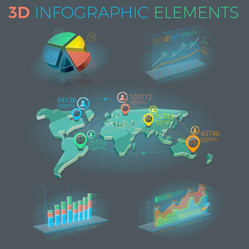 3D Infographic Elements stock vector. Illustration of infographic ...