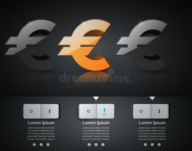 3D Infographic Euro, Geldpictogram Vector Illustratie - Illustration of ...