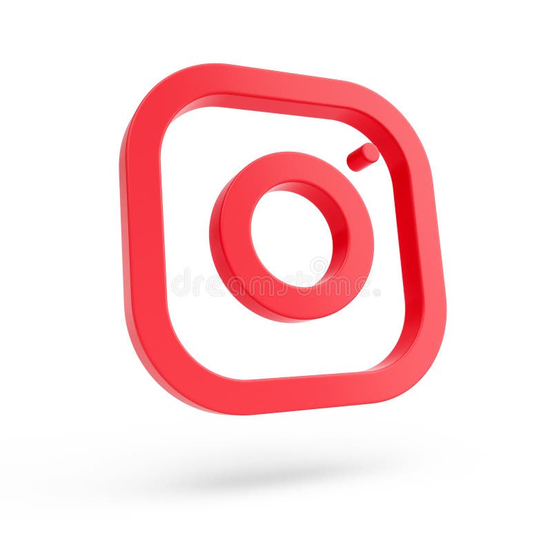 3d Instagram icon editorial image. Illustration of element - 255260245