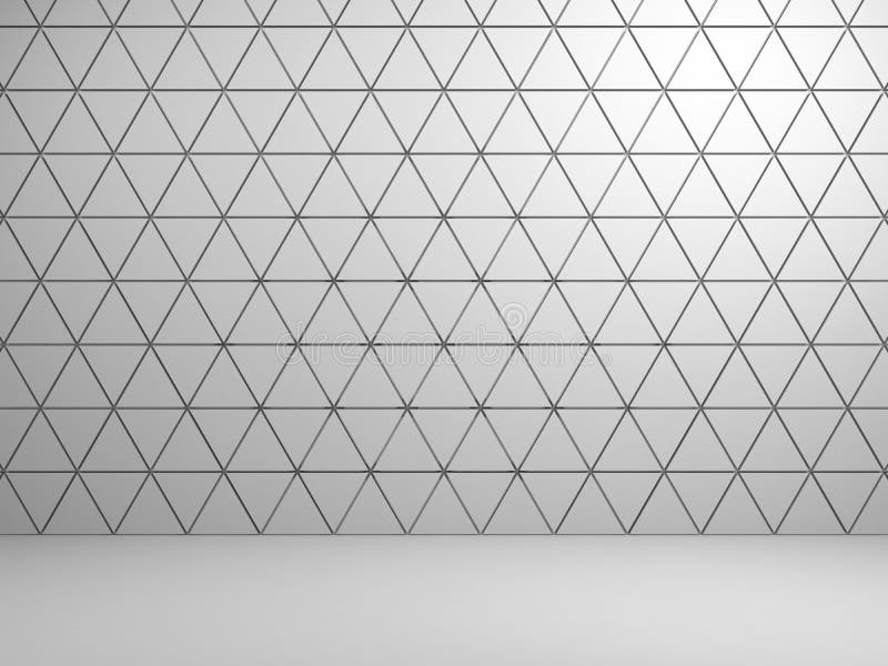 3d Interior Background with Triangles Pattern Stock Photo - Image of ...