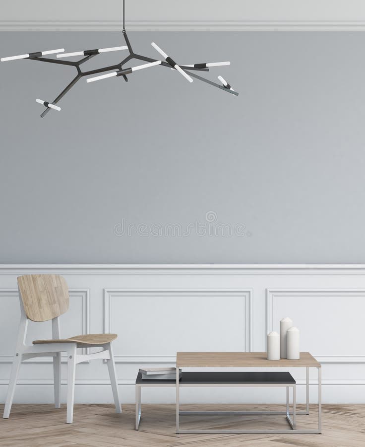 3d Interior Design Simple Scene Stock Illustration - Illustration of ...