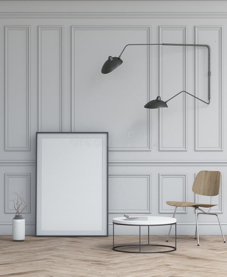 3d Interior Design Simple Scene Stock Illustration - Illustration of ...