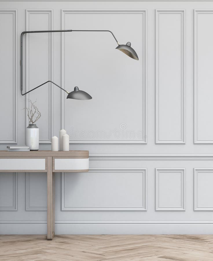 3d Interior Design Simple Scene. Stock Illustration - Illustration of ...