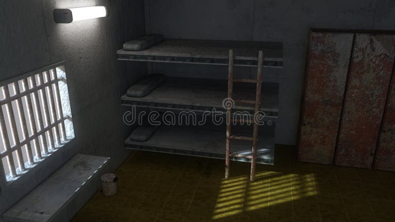 3d interior Jail stock illustration. Illustration of torture - 49660829