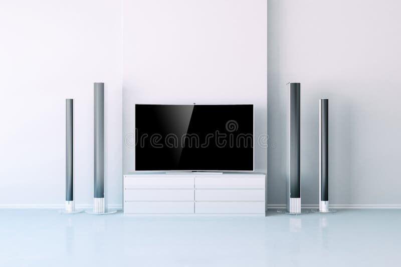 3d Interior with Multimedia Media System Stock Illustration ...