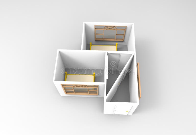 3d interior rendering stock illustration. Illustration of three - 84714641