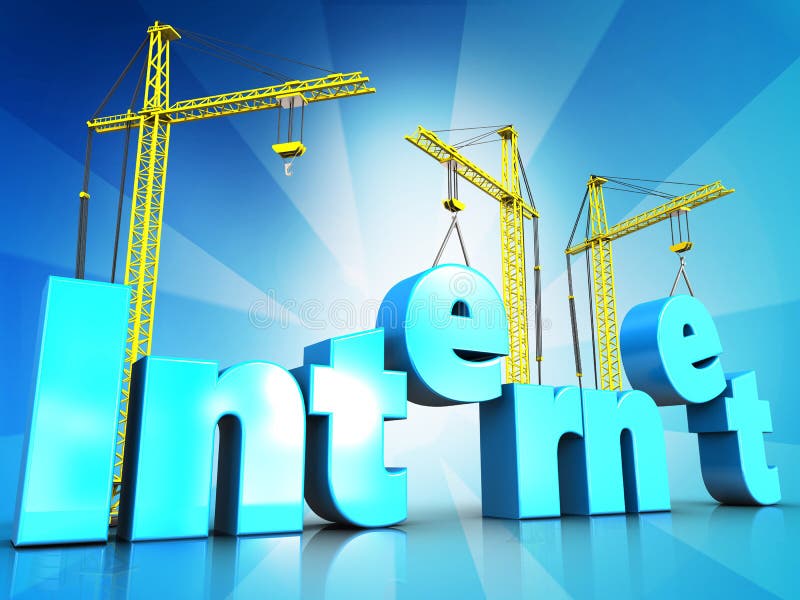 Internet Day with Blue Planet Connected Design, Vector Illustration ...