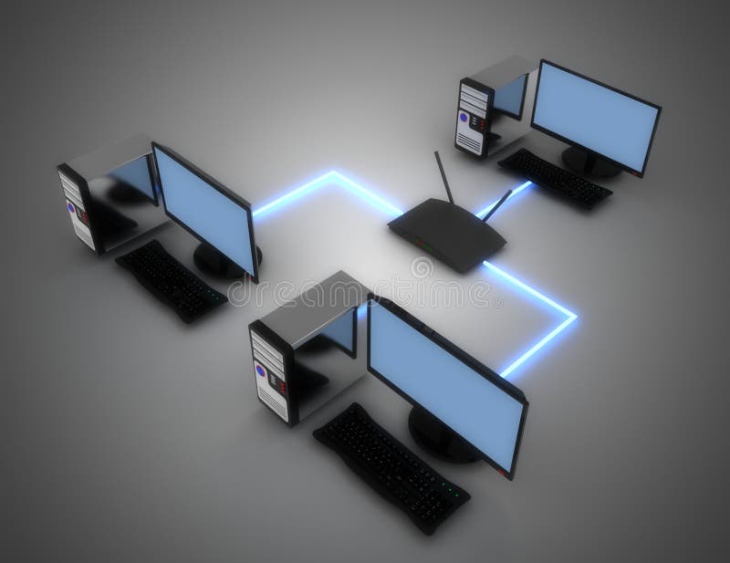 3d Internet Network Concept .3d Illustration Stock Illustration ...