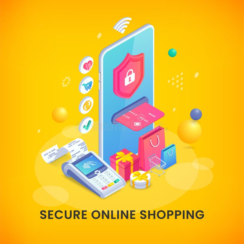 Concept of Secure Ecommerce Web Design Stock Illustration ... Concept of Secure Ecommerce Web Design Stock Illustration ...