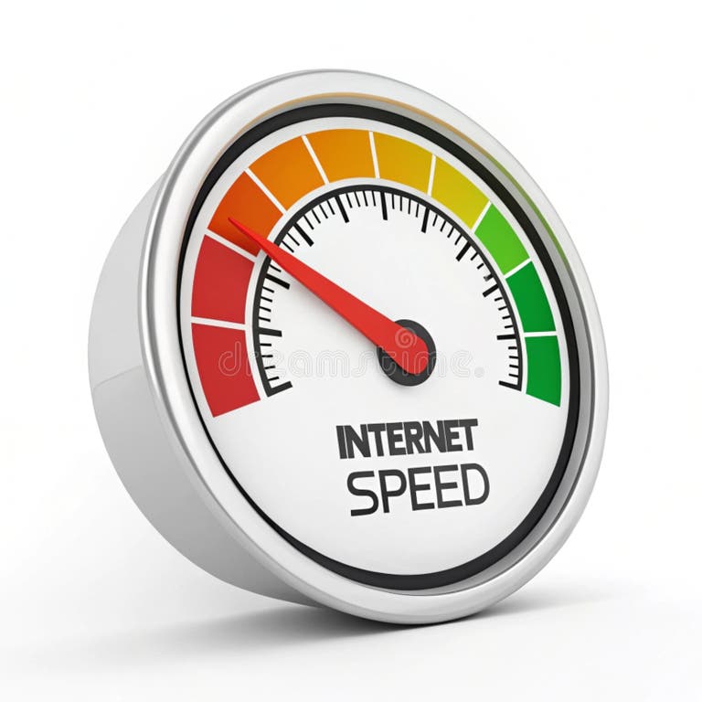 3D Internet Speed Icon Isolated on White Background Stock Illustration ...