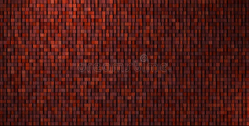 3d Irregular Grungy Mosaic Wall in Deep Red Stock Illustration ...