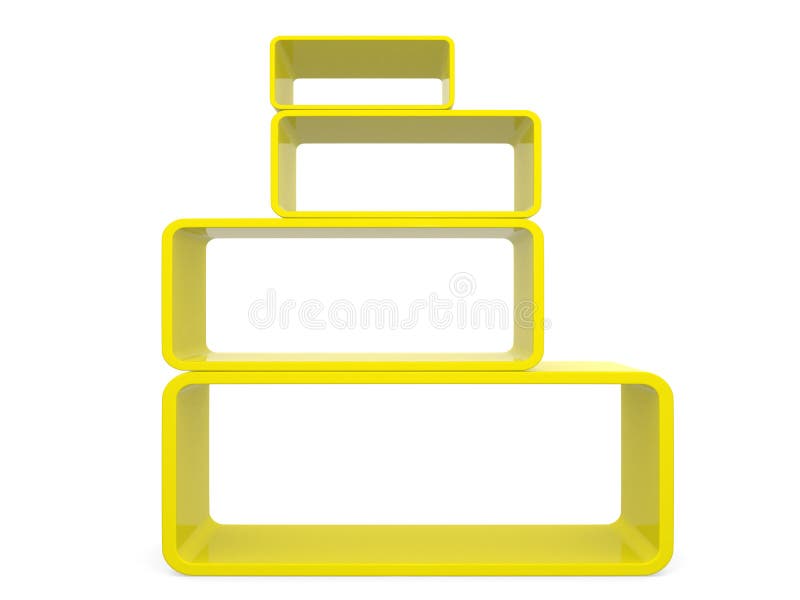 Empty Yellow Computer Folder Icon, 3D Rendering Stock Illustration ...