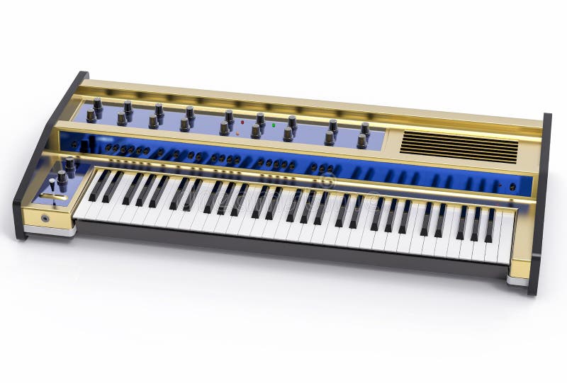 3D Isolated Modern Keyboard Illustration. Music Instrument Conce Stock ...