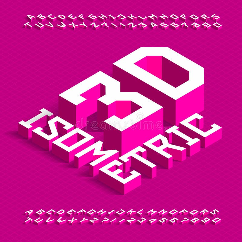 3D Isometric Alphabet Font. 3d Effect Geometric Letters and Numbers ... 3D Isometric Alphabet Font. 3d Effect Geometric Letters and Numbers ...