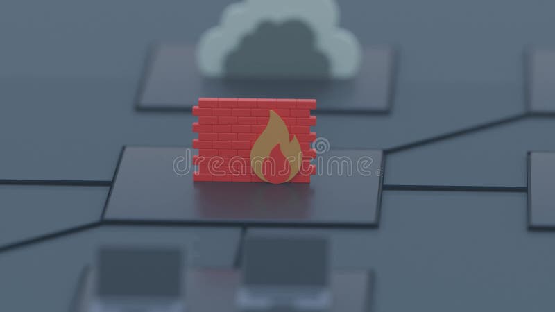 3d Isometric Animated Diagram, Plan Separation by Firewall Stock ...