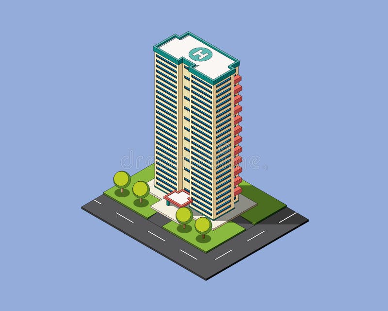 3d Isometric Blueprint of Building Skyscraper Vector Illustration Stock ...