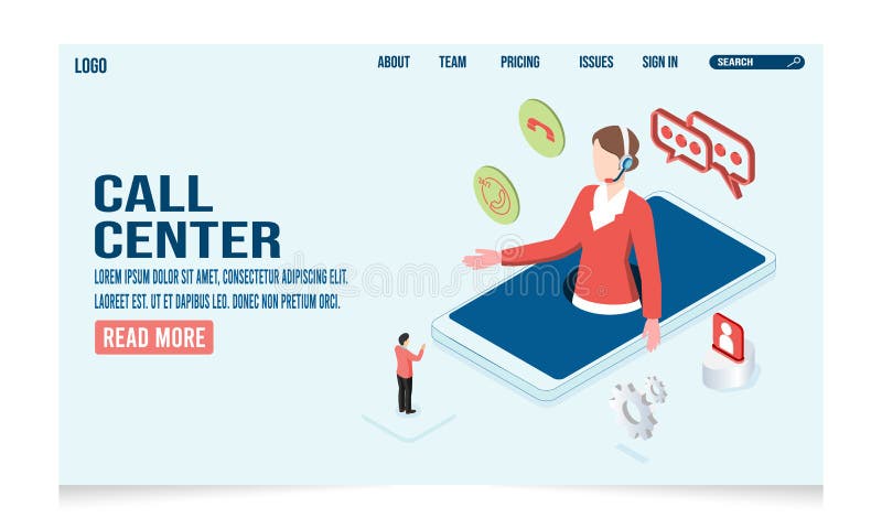 Isometric Call Center Stock Illustrations – 2,536 Isometric Call Center ...