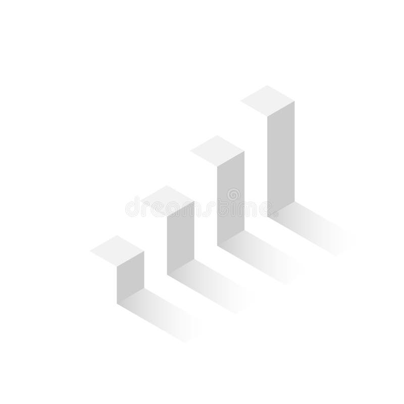 3d Isometric Column Graph. Vector Eps10 Stock Illustration ...