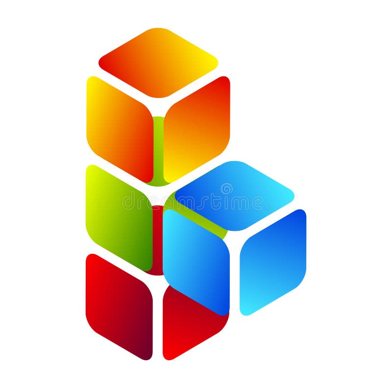 3d Isometric Cubes As Construction, Construct, Building, Technology ... 3d Isometric Cubes As Construction, Construct, Building, Technology ...