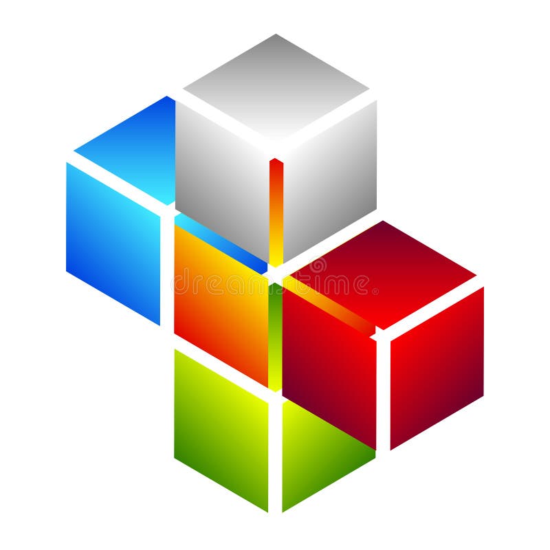 3d Isometric Cubes As Construction, Construct, Building, Technology ... 3d Isometric Cubes As Construction, Construct, Building, Technology ...