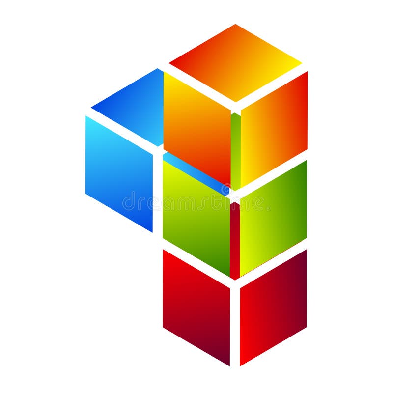 3d Isometric Cubes As Construction, Construct, Building, Technology ...