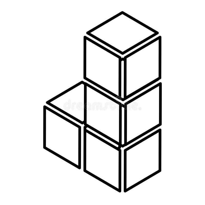 3d Isometric Cubes As Construction, Construct, Building, Technology ...