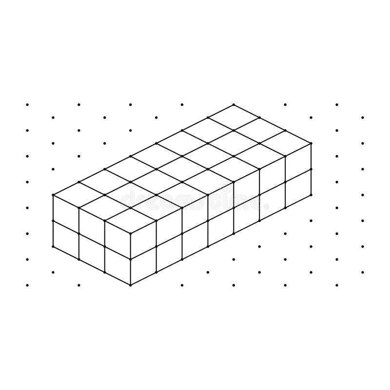 Isometric Grid with Red Dots. Isometric Dot Graph Background. Architect ...