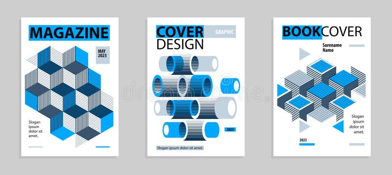 3D Isometric Cubic Design Vector Geometric Abstract Backgrounds Set ...