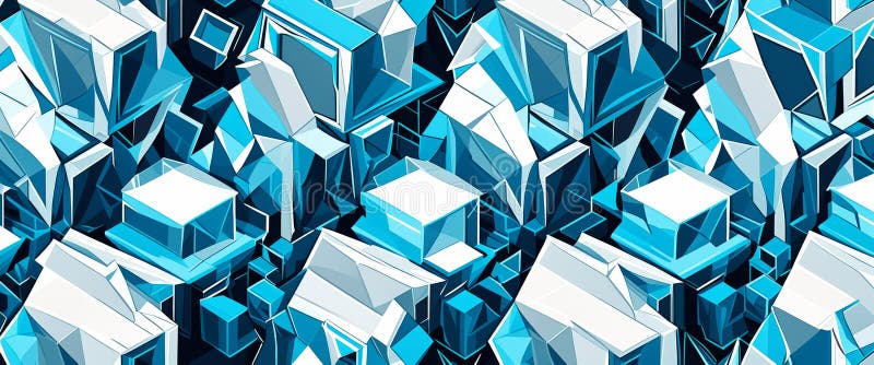 Isometric Cubic Design of Abstract City with Buildings and Blocks Stock ...