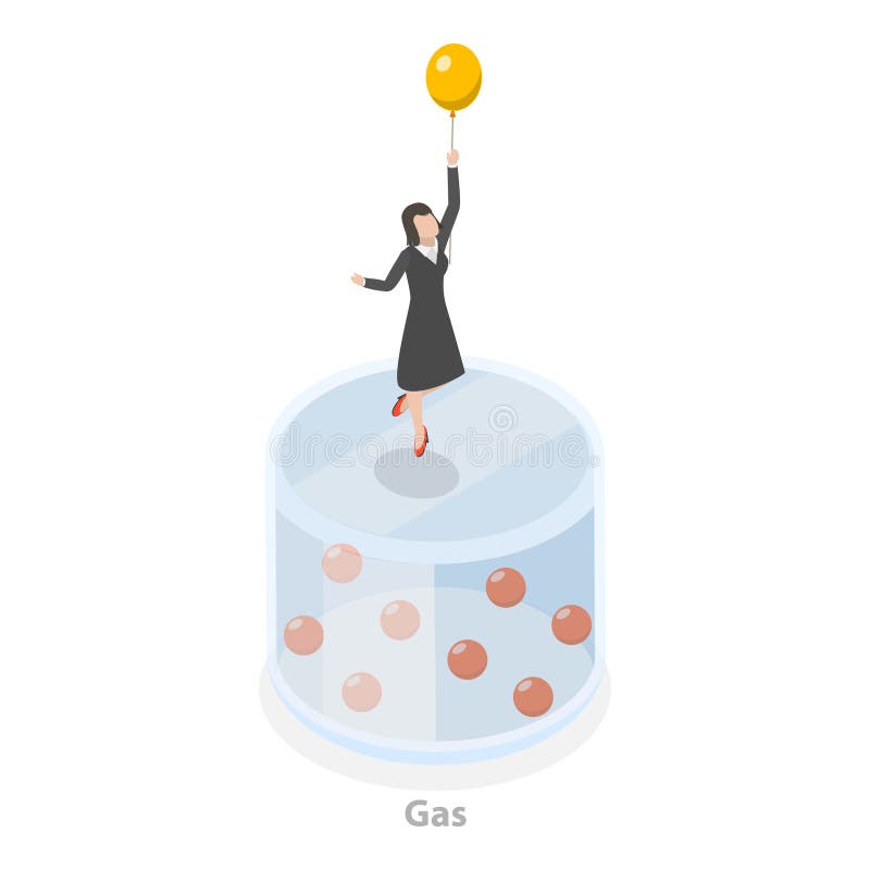 3D Isometric Flat Illustration of State of Matter. Item 2 Stock Vector ...