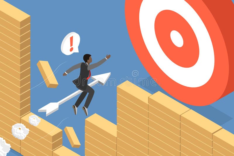 Achieving Goals with Precise Arrow Targeting Marketing Success Concept ...