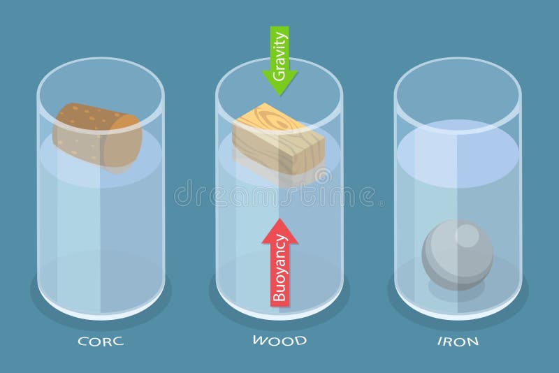 3D Isometric Flat Vector Conceptual Illustration of Buoyancy Force ... 3D Isometric Flat Vector Conceptual Illustration of Buoyancy Force ...